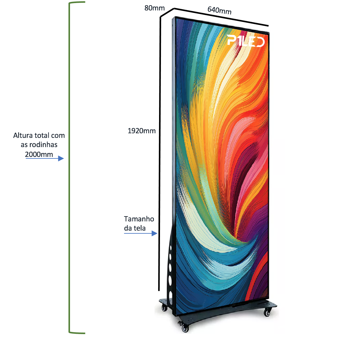 Totem de LED P2.5 Indoor em Promoção | MTronic